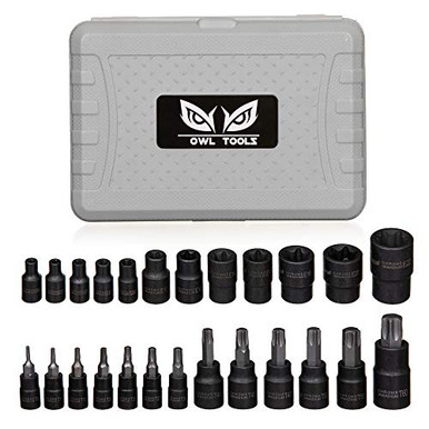 Torx Bit Socket Set 25 Piece Set - Torx and External Socket Set 12 ...