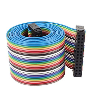 uxcell 254mm 26 Pin 26 Way FF Rainbow IDC Flat Ribbon Cable Connector ...