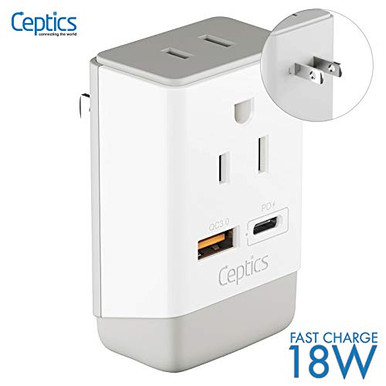 Japan Philippines Power Plug Adapter Travel QC 30 PD by Ceptics Safe ...