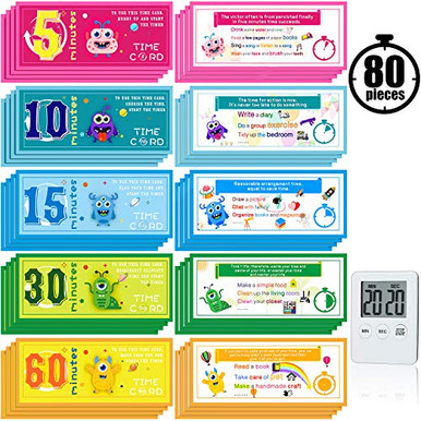 Outus 81 Pieces Time Reward Cards Screen Time Cards Fun and Simple Set ...