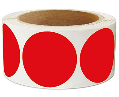 2 Inch Round Color - Code Dot Labels Fluorescent Color Coding Colored ...