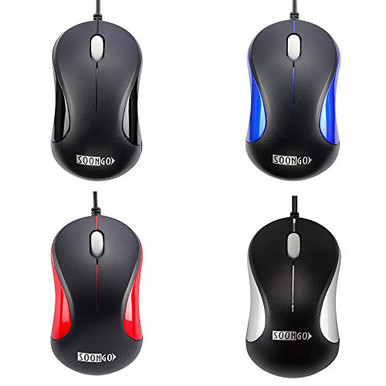 USB Mouse 2 Pack for Laptop Computer Mouse Designed Ergonomic Optical ...