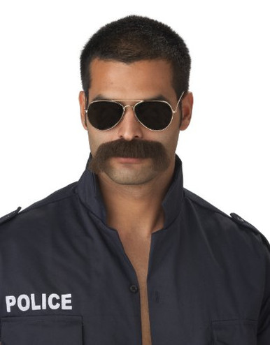 California Costumes The Man Police Moustache - Warehousesoverstock