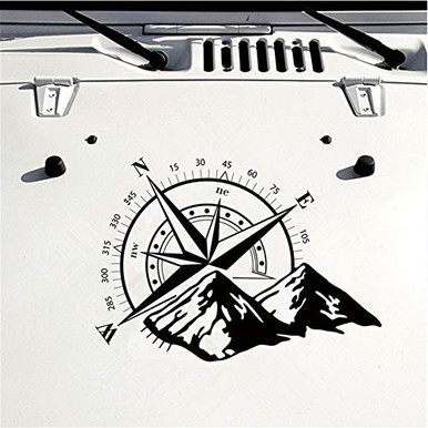 LOVFASH 2020 NEW Black off road compass snow mountain Car Decals ...
