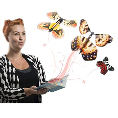 Magic Flying Butterfly Anytec 5PC Wind up Butterfly Flutter Card Prank ...