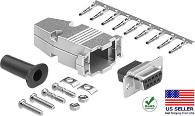 CompuCablePlusUSAcom Best DB9 Female Connector Kit DB9 Female Crimp ...