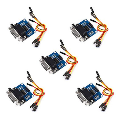 DaFuRui 5PCS MAX3232 33V to 5V DB9 Female RS232 Serial Prot to TTL Converter Module Root ...