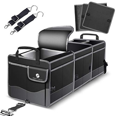 Trunk Organizer with Cooler Collapsible Trunk Storage Container with ...