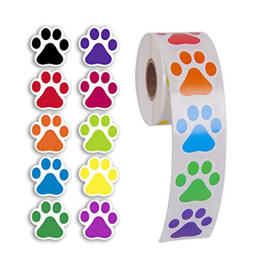 Paw Prints Animal Stickers 500 15 Labels Dog Paw Prints for Kids ...