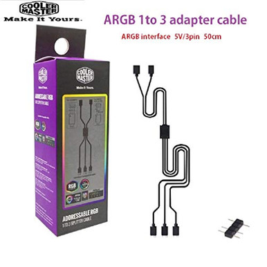 Cooler Master Addressable RGB 1to3 Splitter Cable 1 to 3 3PIN 5V RGB ...
