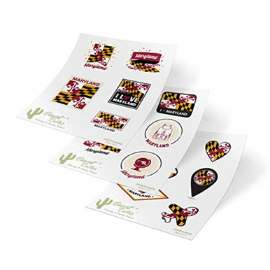 Maryland State Flag Stickers Decals Kids Logo Scrapbook Car Vinyl ...