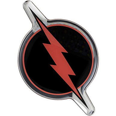 Fan Emblems Reverse Flash Logo Car Decal DomedBlackRedChrome Finish DC ...