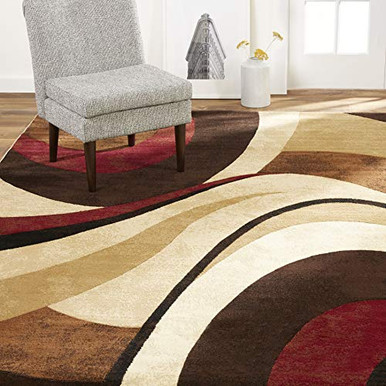 Home Dynamix Tribeca Slade Modern Area Rug Abstract BrownRed 52x72 ...