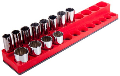 Torin Big Red Tool Organizer: Magnetic Socket Rack, 3/8" Drive Sockets ...