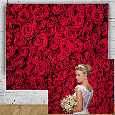 Laeacco Red Roses Background 10x8ft Vinyl Photography Background ...