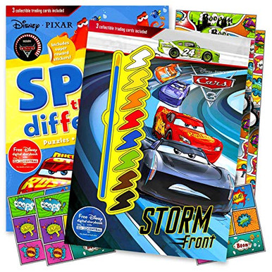 Disney Cars Lightning McQueen Stickers Activity Coloring Book Set with ...