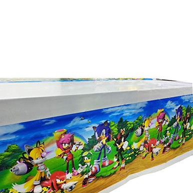 Sonic The Hedgehog Party Tablecloth Table Cover Party Supplies ...
