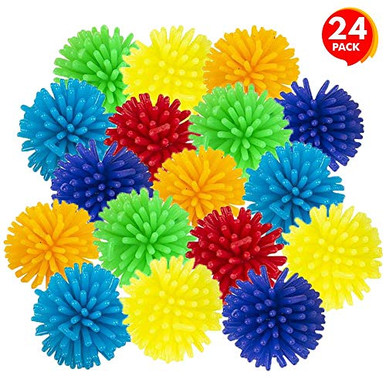 ArtCreativity Spiky Hedge Balls for Kids Bulk Pack of 24 Soft Sensory ...