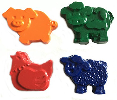 MinifigFans 48 Farm Animal Crayons Birthday Party Favors 12 Sets of 4 ...
