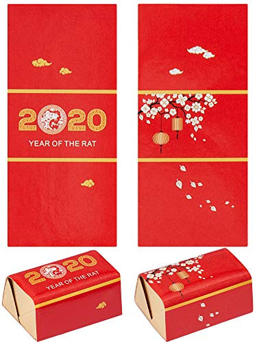 200 Pieces Chinese New Year Candy Sticker Mini Candy Bar Wrapper ...
