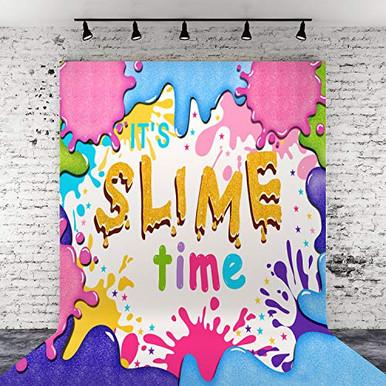 Slime Vinyl Backdrop Glitter Slime Birthday Party Photography ...