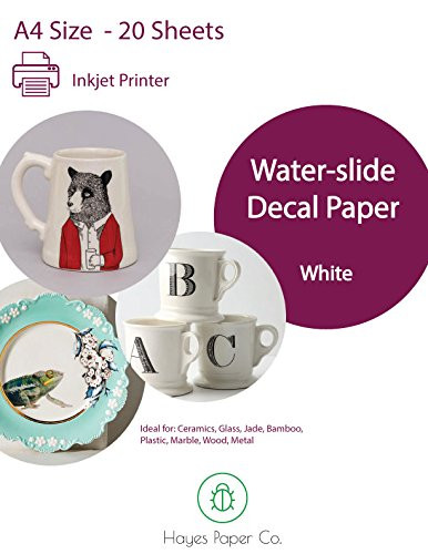 Hayes Paper Waterslide Decal Paper Inkjet WHITE 20 Sheets Premium ...