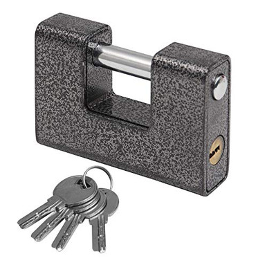 Padlock Heavy Duty Padlock with 4 Keys DShaped Hardened monoblock ...