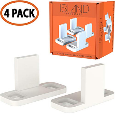Sliding Closet Door Guides White Barn Door Floor Guides 4 Pack by ...