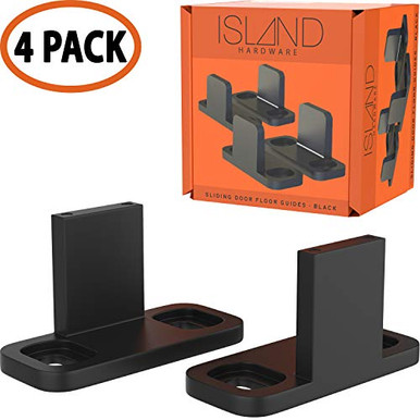 Sliding Barn Door Floor Guides Black Closet Door Guides 4 Pack by ...