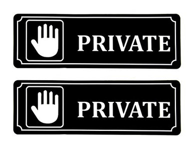 eSplanade Private Entry Restricted Sign Sticker Decal Easy to Mount ...