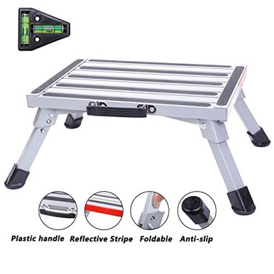 Homeon Wheels Safety RV Steps 165 x 122 RV Step Stool Folding Platform ...