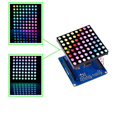SunFounder Full Color RGB LED Matrix Driver Shield RGB Matrix Screen ...