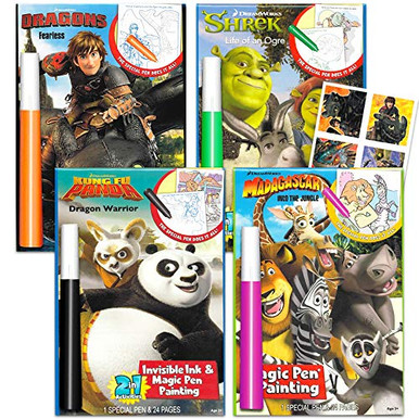 Invisible Ink Activity Book Set for Kids Toddlers 4 Magic Coloring and ...