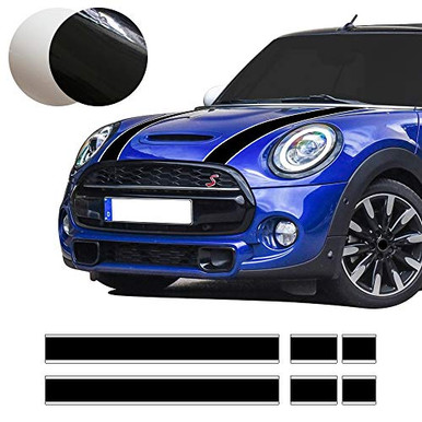 Car Styling Hood Bonnet Stripes Sticker Trunk Rear Engine Cover Vinyl ...