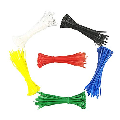 HS 6 Inch Multi Color Zip Ties Small Self Locking Nylon Ties Assorted 6 ...