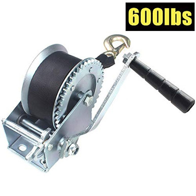OPENROAD 600lbs Hand Winch with StrapHand Crank Gear Winch Portable ...