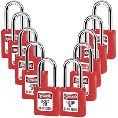 Lockout Tagout Locks Safety PadlockPlastic Red 10PCS 110 ...