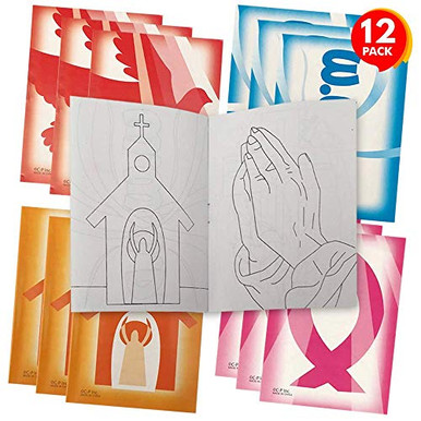 ArtCreativity Religious Coloring Books Pack of 128 Paged Assorted Mini ...