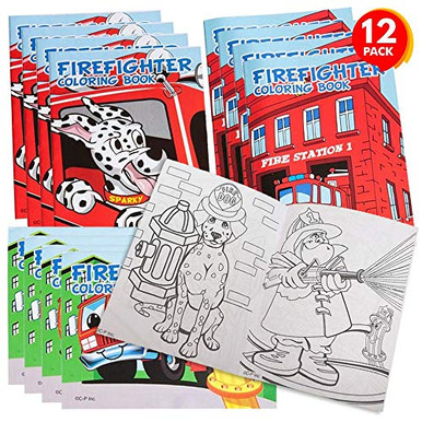 ArtCreativity Firefighter Coloring Books Pack of 128 Paged Assorted ...