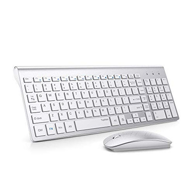 TopMate Wireless Keyboard and Mouse Combo 24GHz Ultra Thin Silent ...