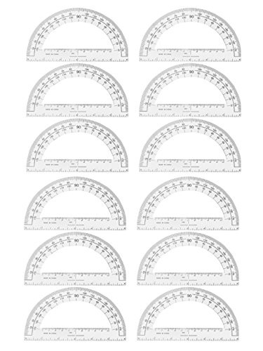 Plastic Protractor Professional Geometrical Protractor 6Inch Long Clear ...