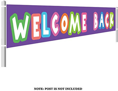 Large Welcome Back Banner Home Party Decorations Back to School Signs ...