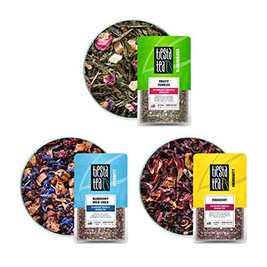 Tiesta Tea Fruity Loose Leaf Tea Set Strawberry Green Tea Blueberry ...