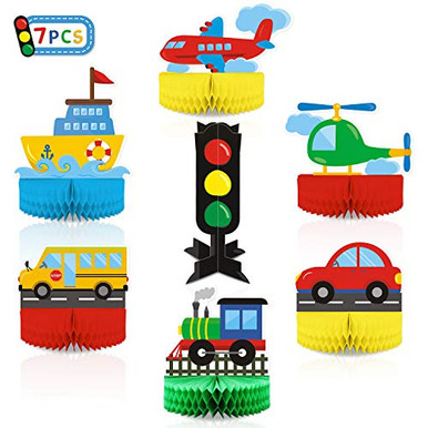 Transportation Honeycomb Centerpieces Transportation 3D Table ...