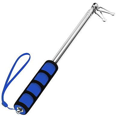 Anley 5 Feet Blue Telescopic Handheld Flagpoles Portable Staff with ...