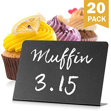 IRICUS 20 Pack Mini Chalkboard Signs 4x3 for Food Party Buffet Tables ...