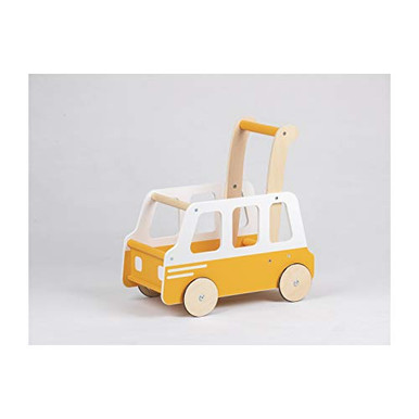 LINE Push Wooden School Bus Toy - Warehousesoverstock