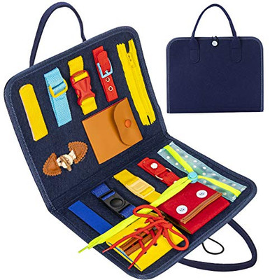 Neo LOONS Busy Board for Toddler Foldable 14 Pcs Montessori Sensory ...