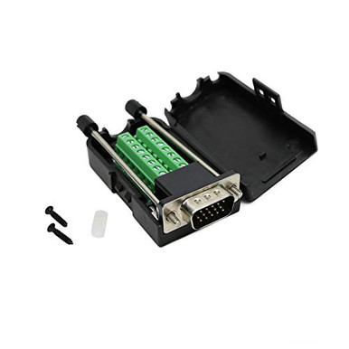Twinkle Bay DSUB DB15 Male 15Pin Jack Port to Terminal Breakout Board ...