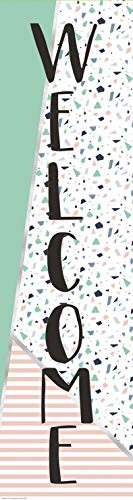 Eureka Welcome Pink and Green Confetti Pattern Back to School Bulletin ...